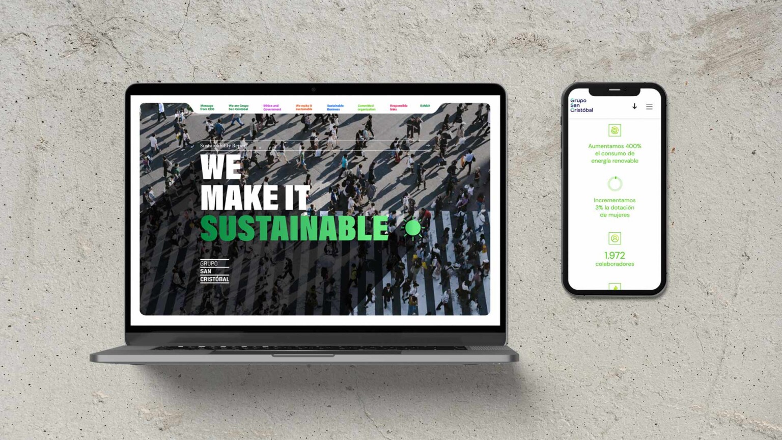Sustainability Report Design - International design agency - 2023